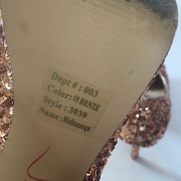 Bakers | Shoes | Beautiful Bakers Rose Gold Sequin Platform Heels ...